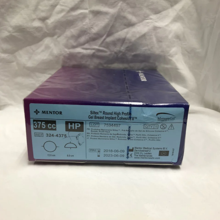Mentor 354-2501 Siltex Round Moderate Plus Profile Gel Breast Implant ...